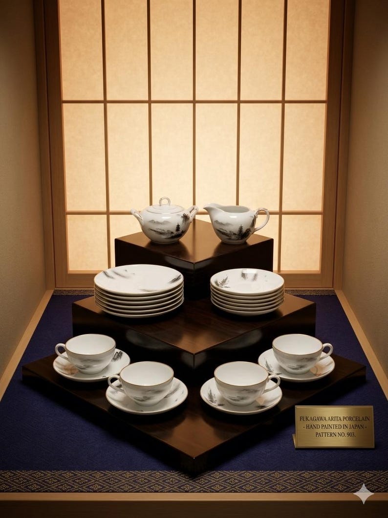 Elegant Fukagawa Arita Pattern No. 903 Tea Service - 21-piece Set - Etsy