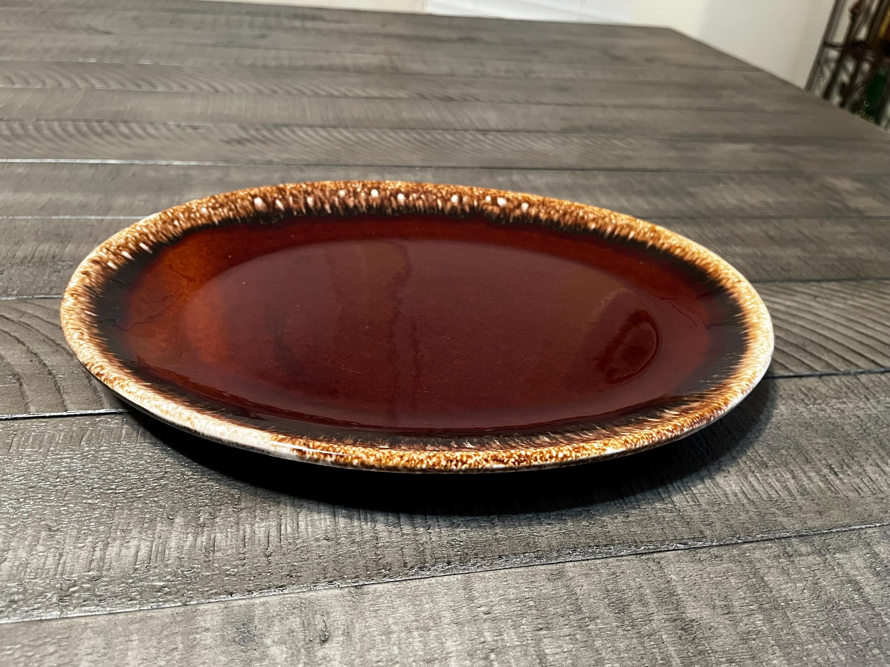 Vintage Brown Drip Glaze Stoneware Set - Hull & Mccoy Pottery - 6 ...