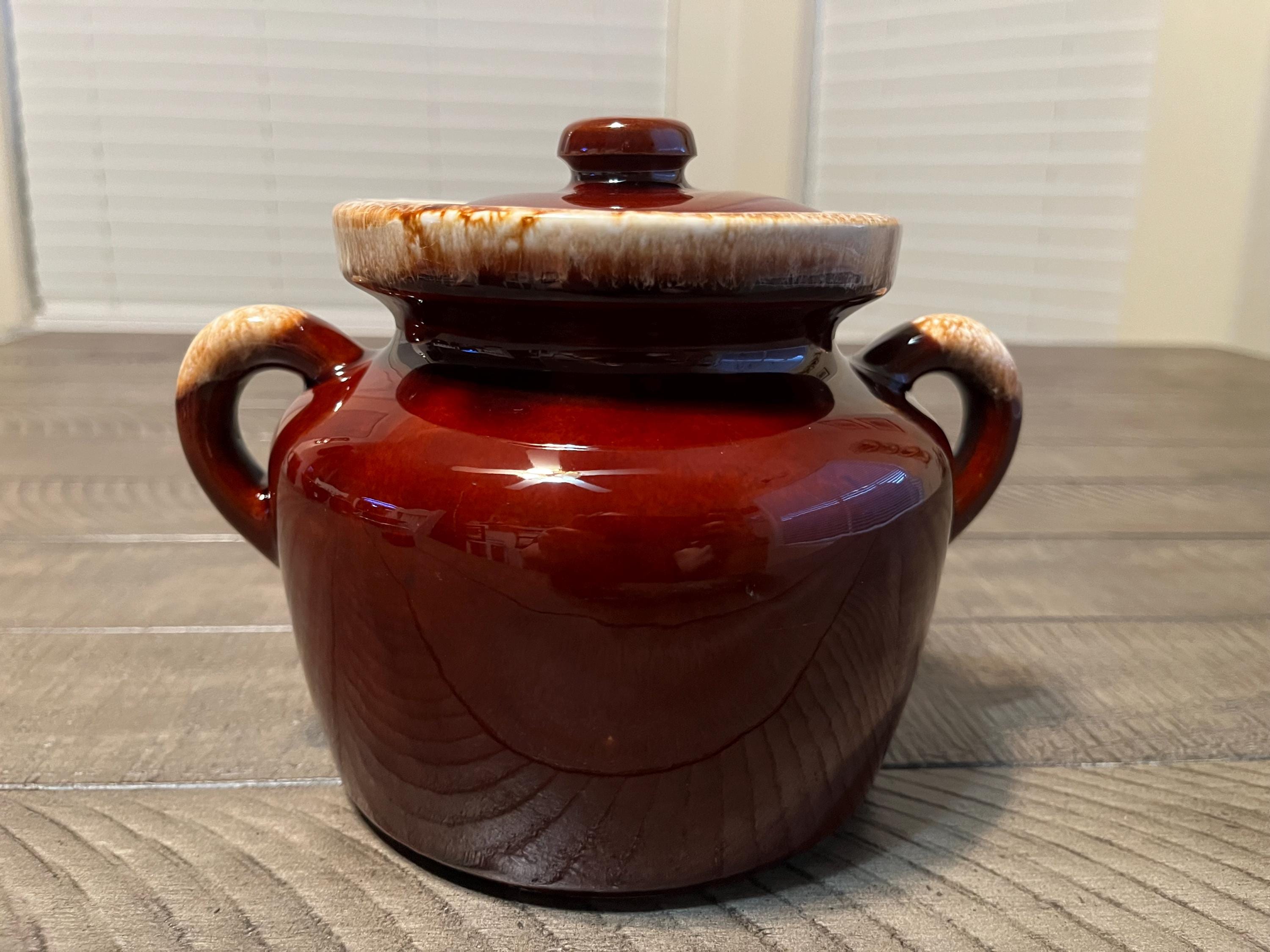 Vintage Brown Drip Glaze Stoneware Set - Hull & Mccoy Pottery - 6 ...