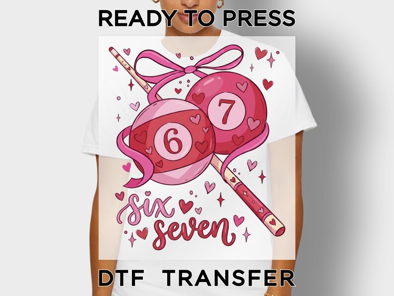 Billiards Six Seven Meme Valentine's Day DTF Transfer - Etsy