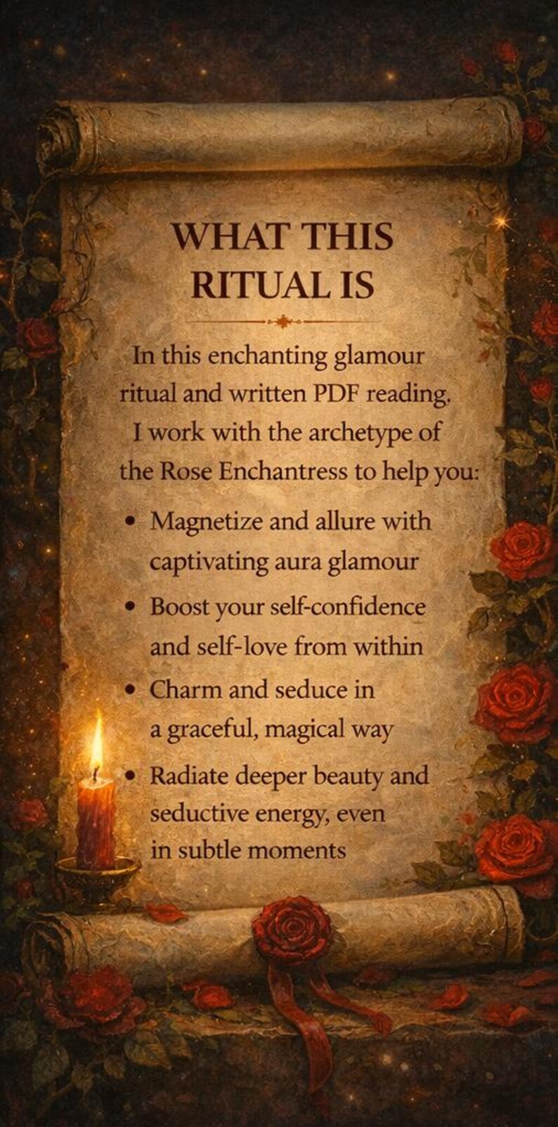 Qalmana Rose Enchantress Love | Ritual de Atração – Aura Glamourosa ...