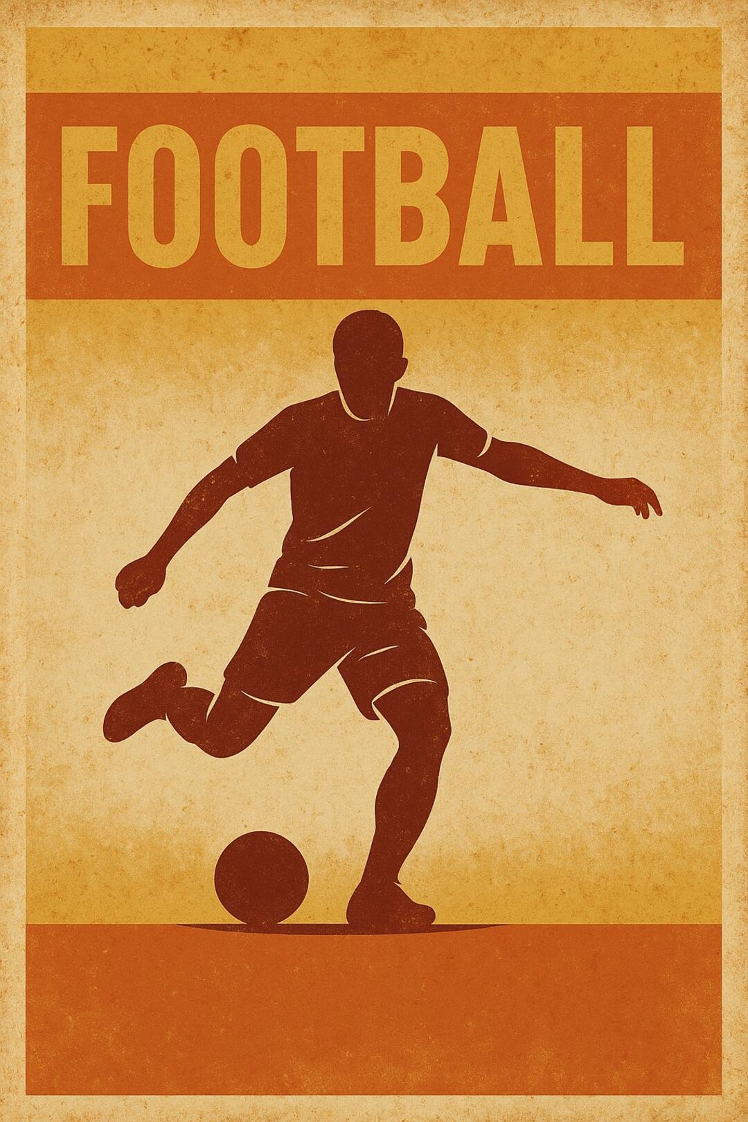 Vintage Football Poster - Etsy