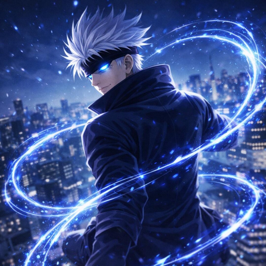 Satoru Gojo Poster Print, Jujutsu Kaisen Anime Wall Art (digital ...