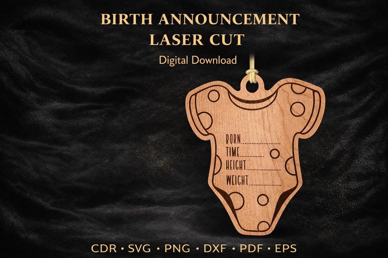 Birth Announcement Laser Cut SVG Bundle | Baby Birth Sign Design | CNC ...