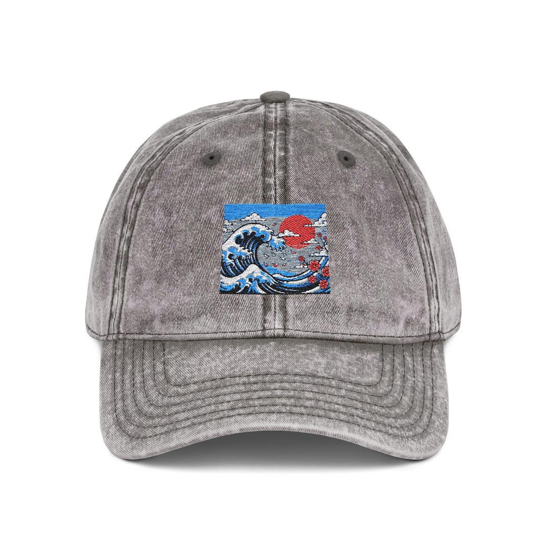 Sakura Wave Baseball Cap - Etsy