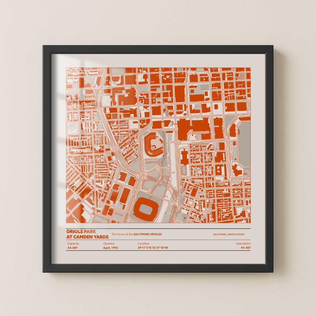 ORIOLE PARK AT Camden Yards Stadium Aerial - Detailed - Etsy