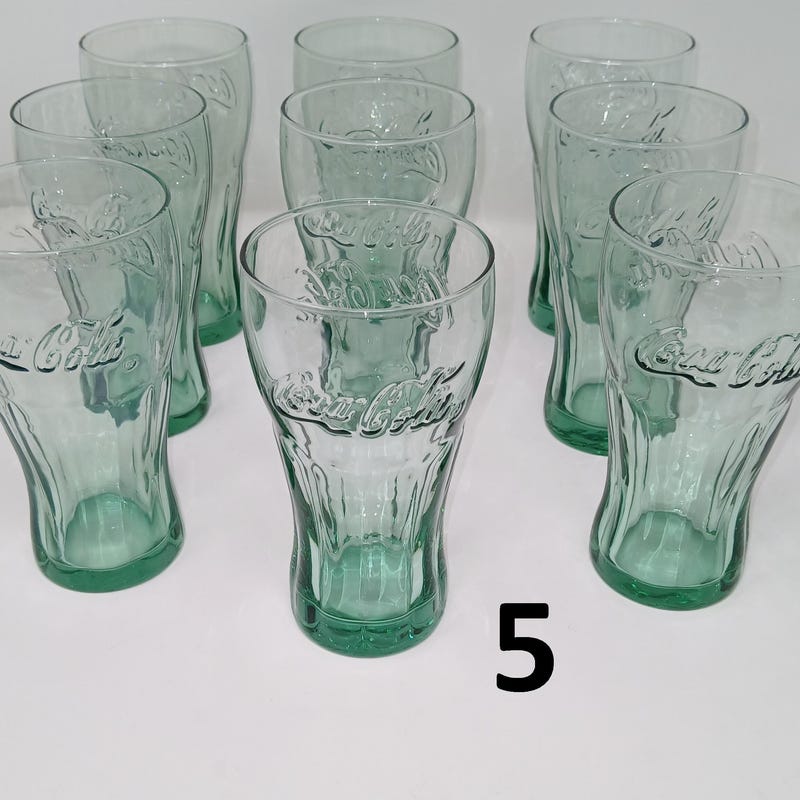 Blaues coca cola glas vintage - Etsy.de