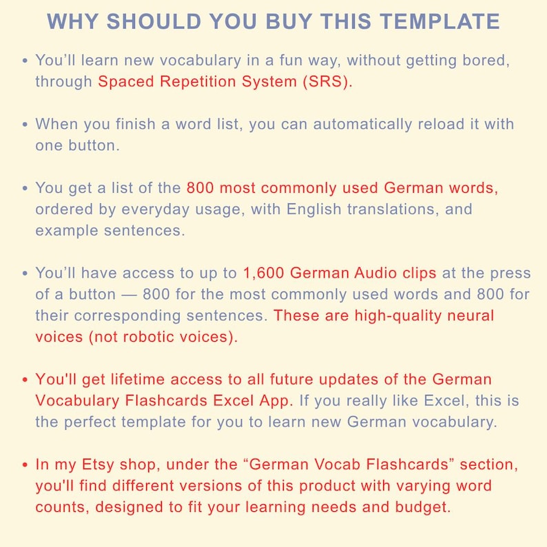 Core German Vocabulary Flashcards With Sentences & Audio | 800 Words ...