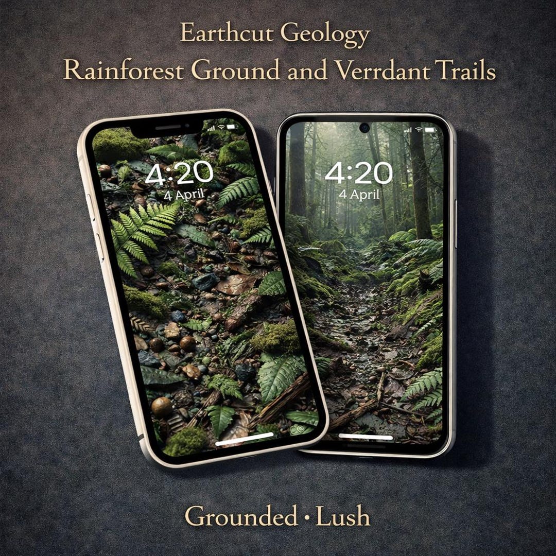 Rainforest Ground Phone Wallpapers – Lush, Grounded (5 Pack) (digital ...