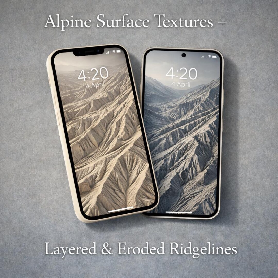 Alpine Surface Textures Phone Wallpapers – Glacial Relief, Eroded ...