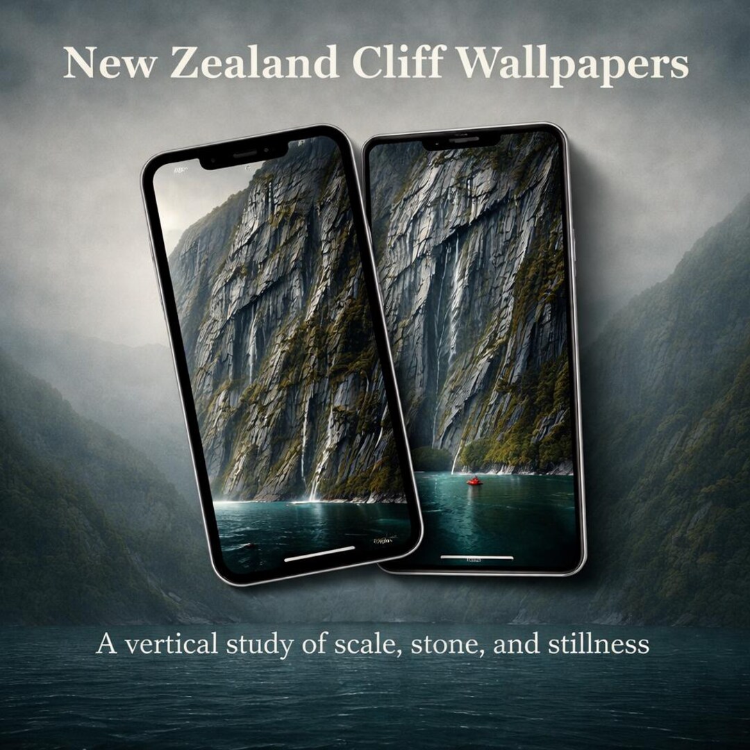 New Zealand Cliff Collection – Calm Vertical Landscapes Wallpaper Pack ...