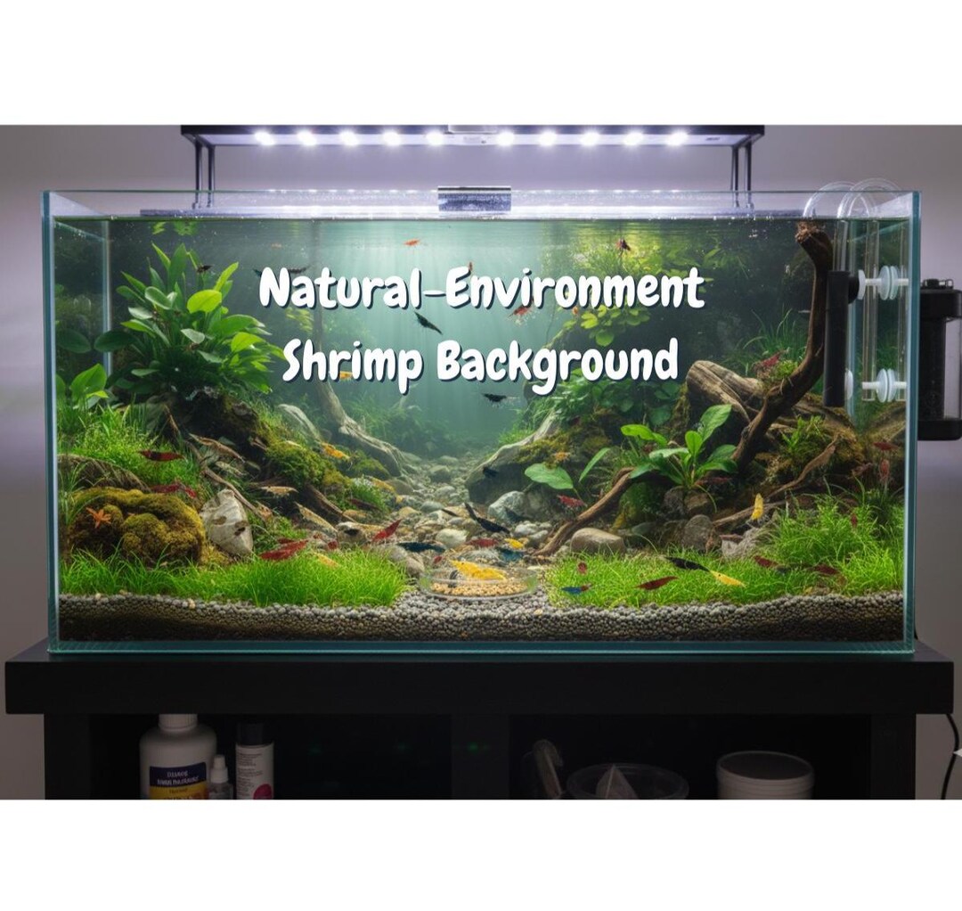 Natural Aquascape Aquarium Background | Shrimp Tank Decor (digital ...