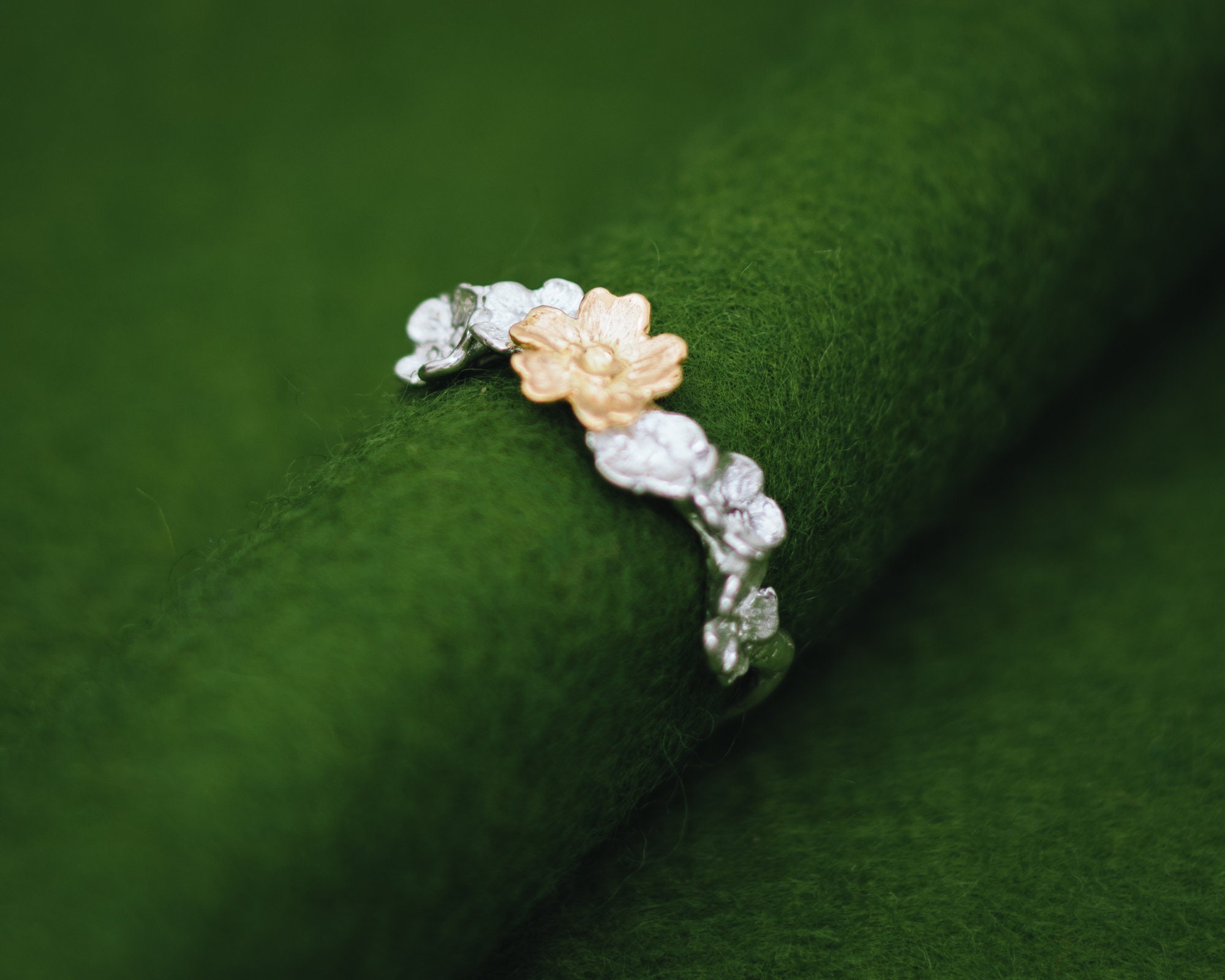 18k Silber Ring Sakura Ring Kirschblüten Ring - Etsy.de