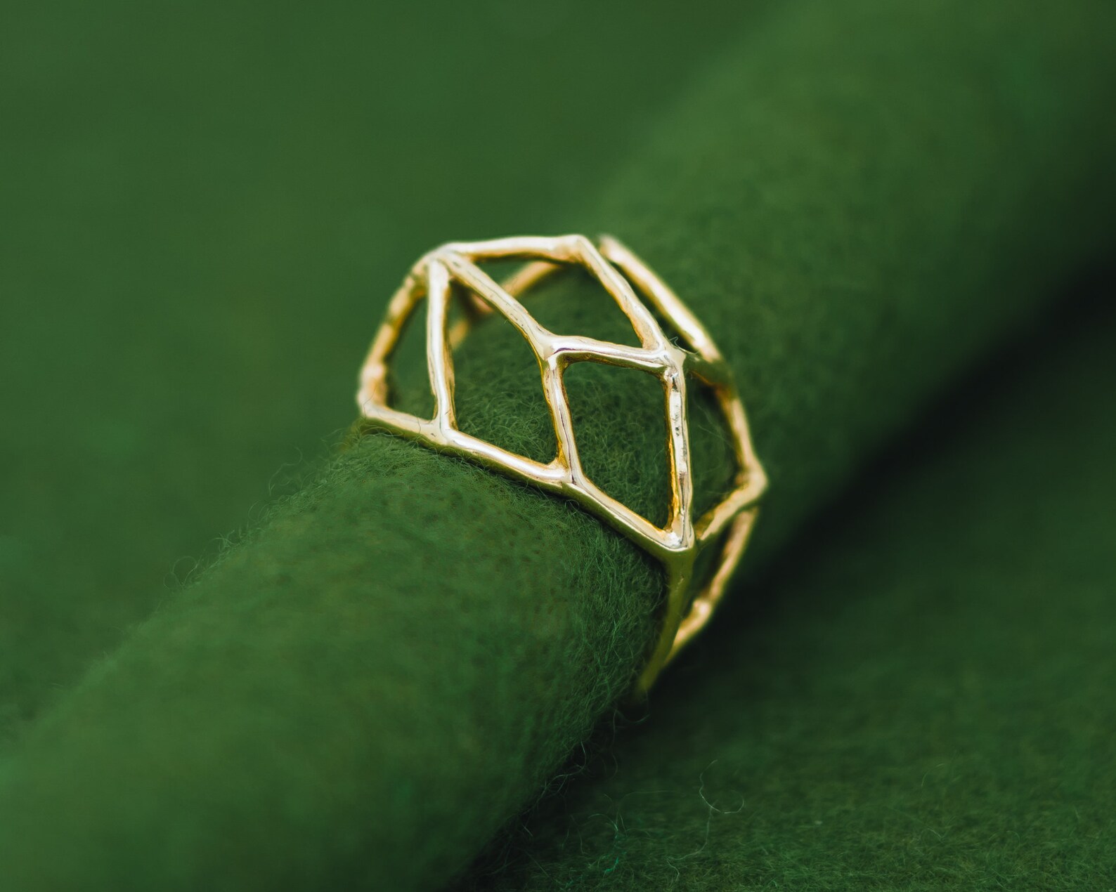 Geometric Ring Japanese Design Linear Design Ring Wabi - Etsy