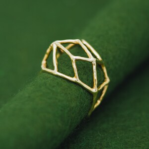 Geometric Ring - Japanese Design - Linear Design Ring - Wabi Sabi ...