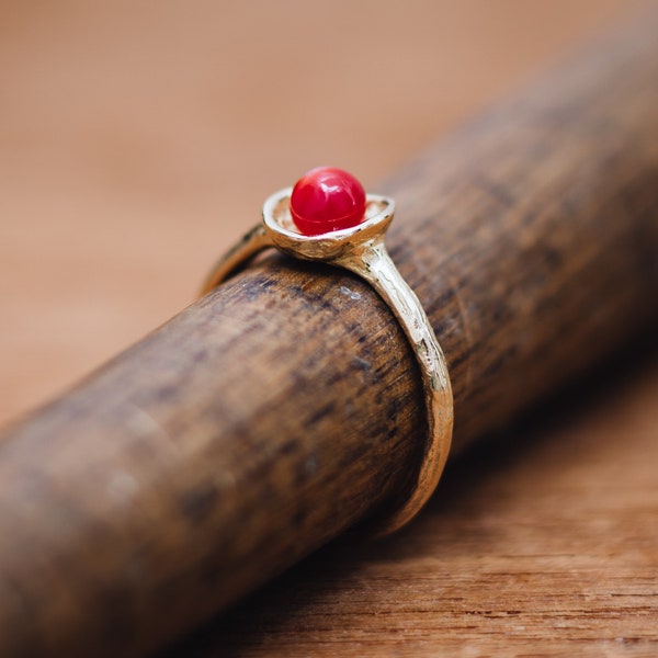 Red Stone Ring - Etsy