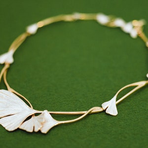 Gingko Necklace Ginkgo Jewelry Dress Necklace Allergy - Etsy