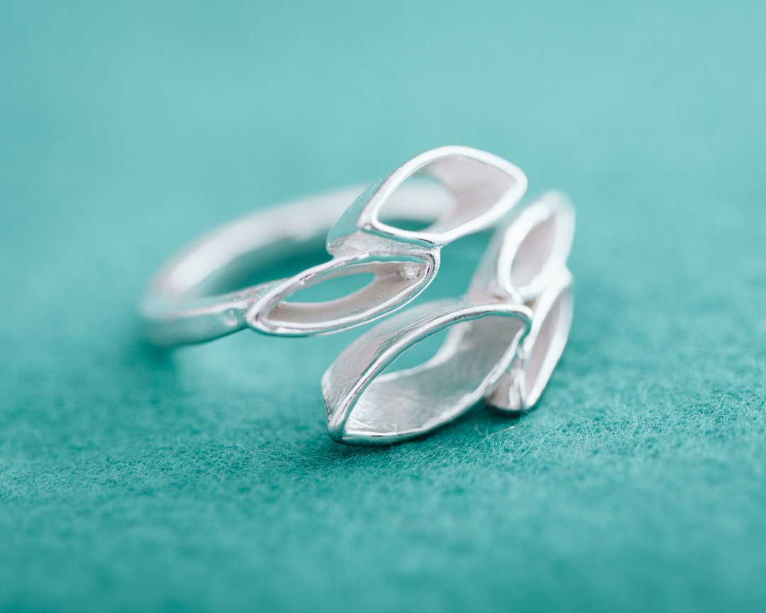 Britannia Silver School of Fish Ring - Japanese Design, Adjustable - Etsy