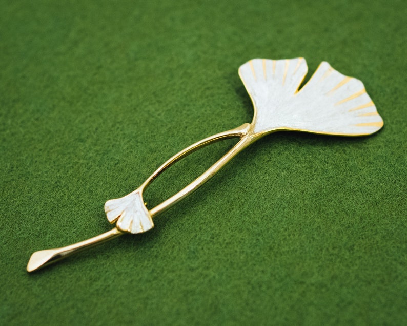 Classic Gingko Leaf Brooch - Ginkgo Jewelry - Gingko Brooch - Japanese ...