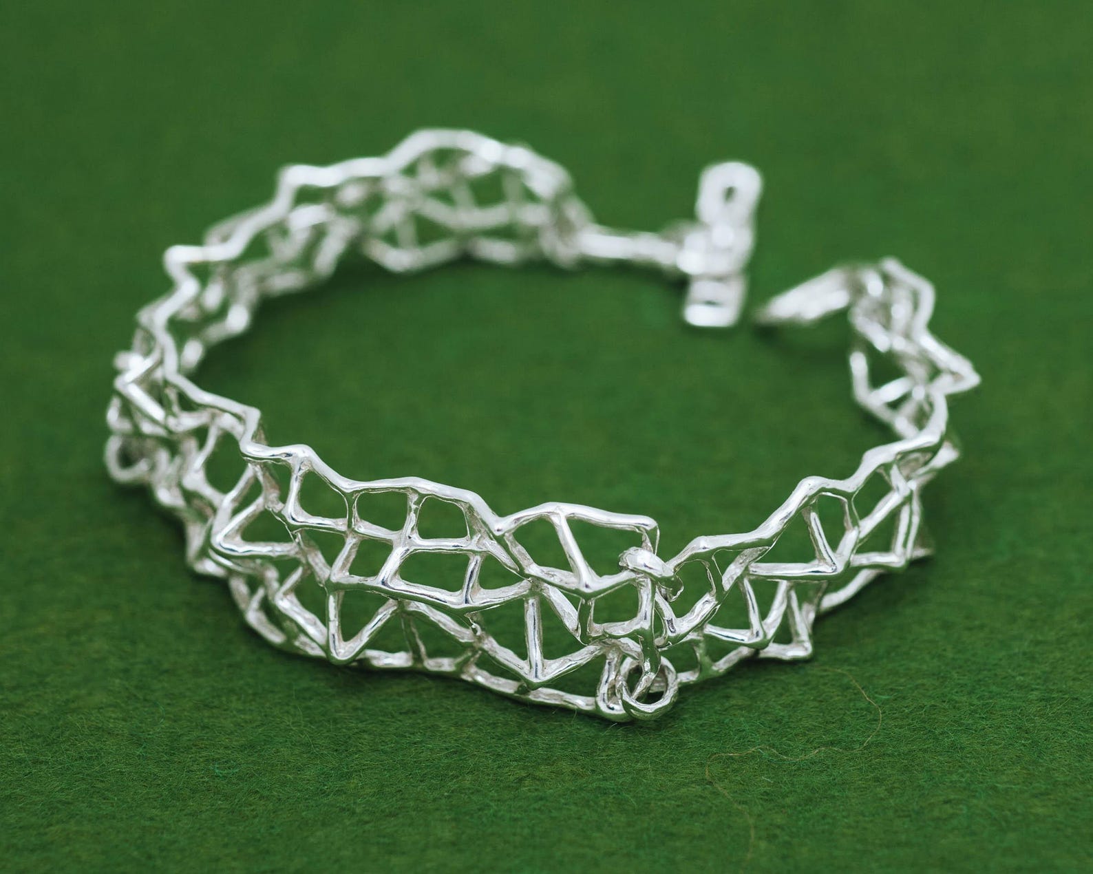 Geometric Bracelet - Free Shipping - Silver Dress Bracelet - Gift for ...