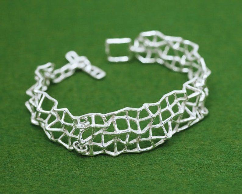 Geometric Bracelet Free Shipping Silver Dress Bracelet - Etsy