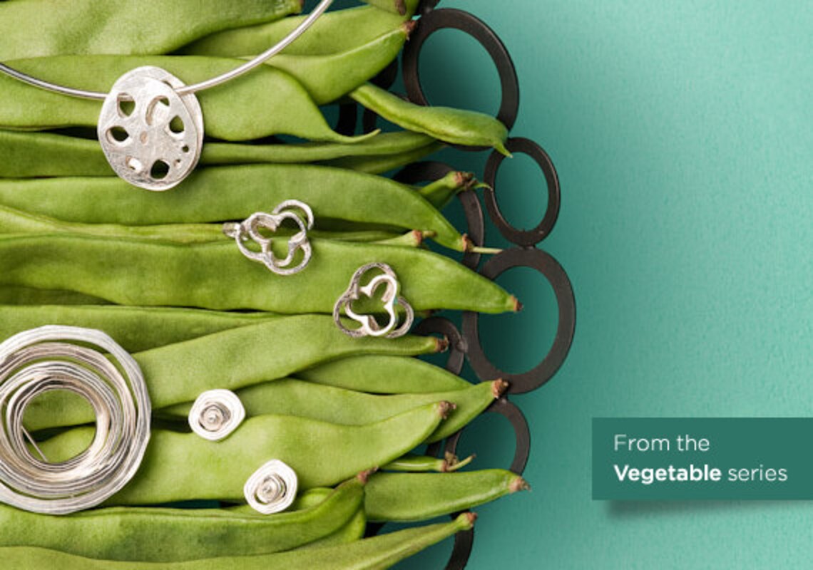 Silver Lotus Root Pendant - Asian Vegetable - Vegetable Jewelry ...