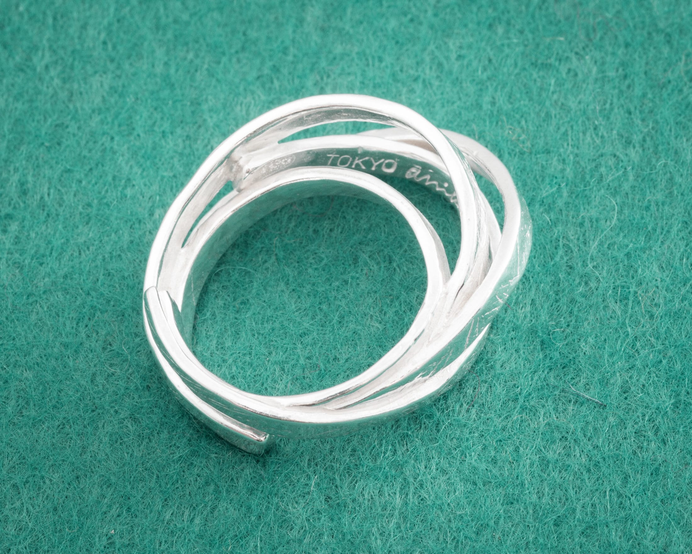 Japanese Silver or Gold Ring - Free Size Ring - Linear Band Design ...