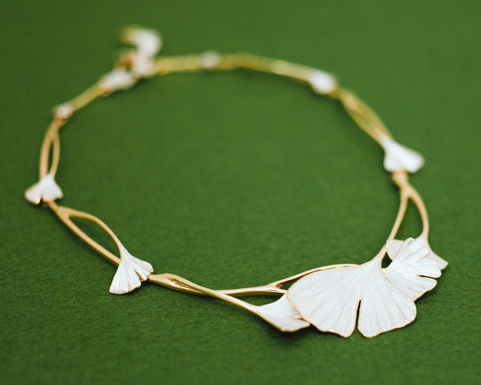 Gingko Necklace Ginkgo Jewelry Dress Necklace Allergy - Etsy