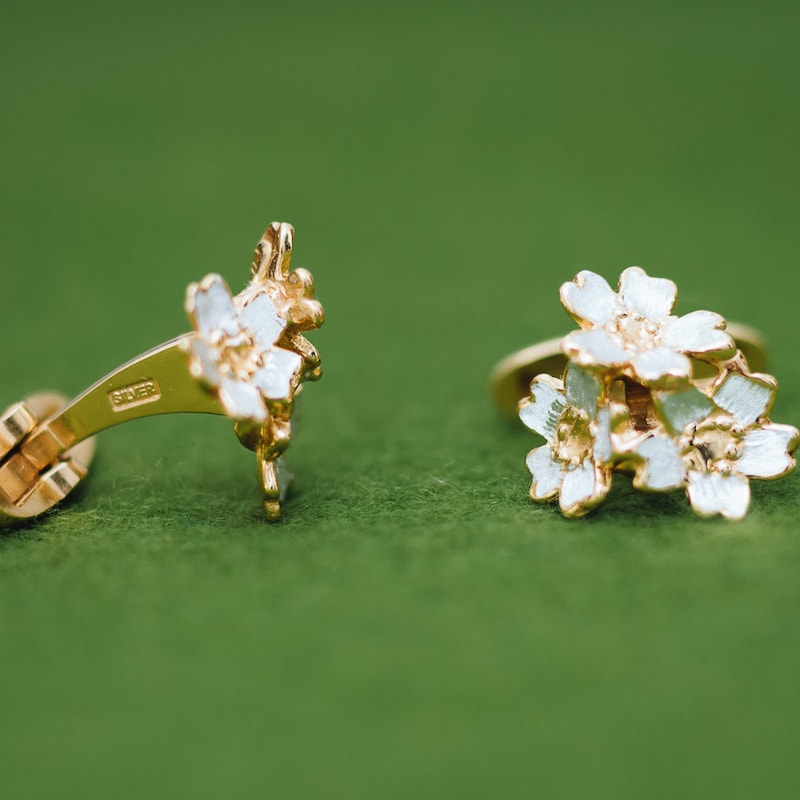 Flower Cufflinks - Etsy UK