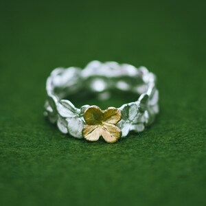 Clover Ring - 18k Gold Four Leaf Clover - Three and Four Leaf Clovers ...