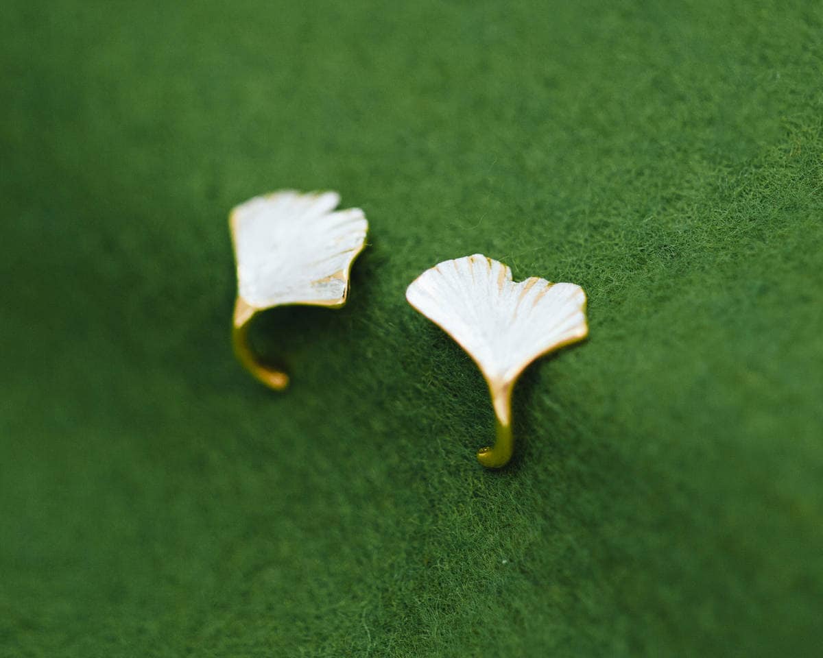 Gingko Single Earrings - Made in Japan - Gingko Leaf - Ginkgo - Gingko ...
