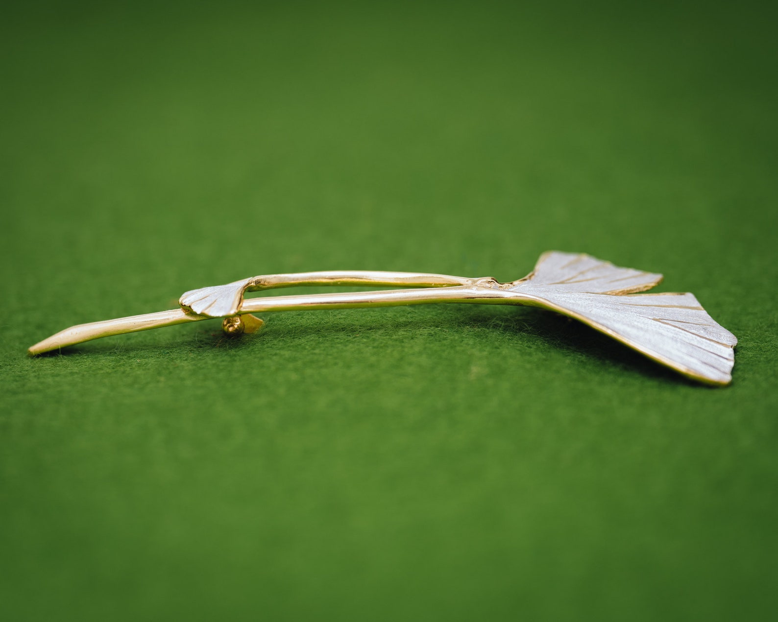 Classic Gingko Leaf Brooch - Ginkgo Jewelry - Gingko Brooch - Japanese ...