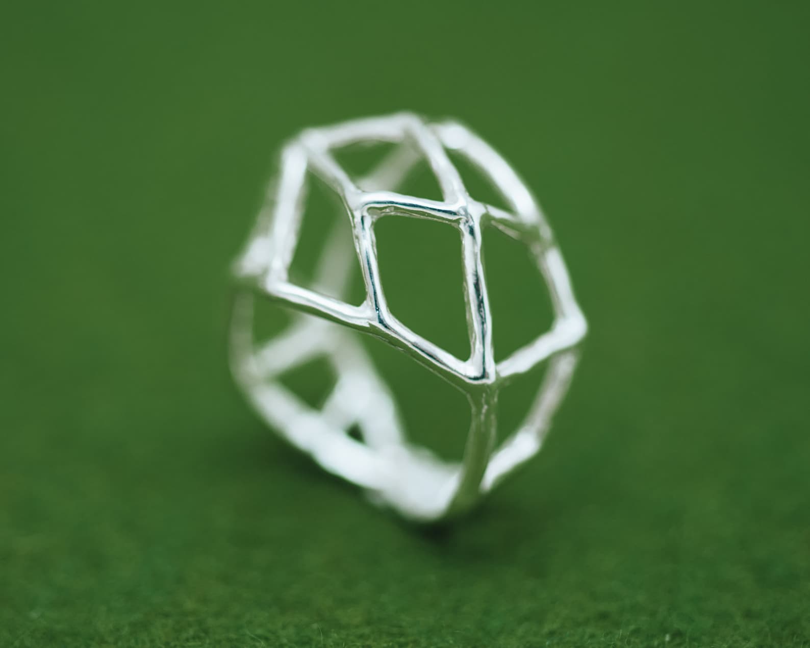 Geometric Ring Japanese Design Linear Design Ring Wabi - Etsy