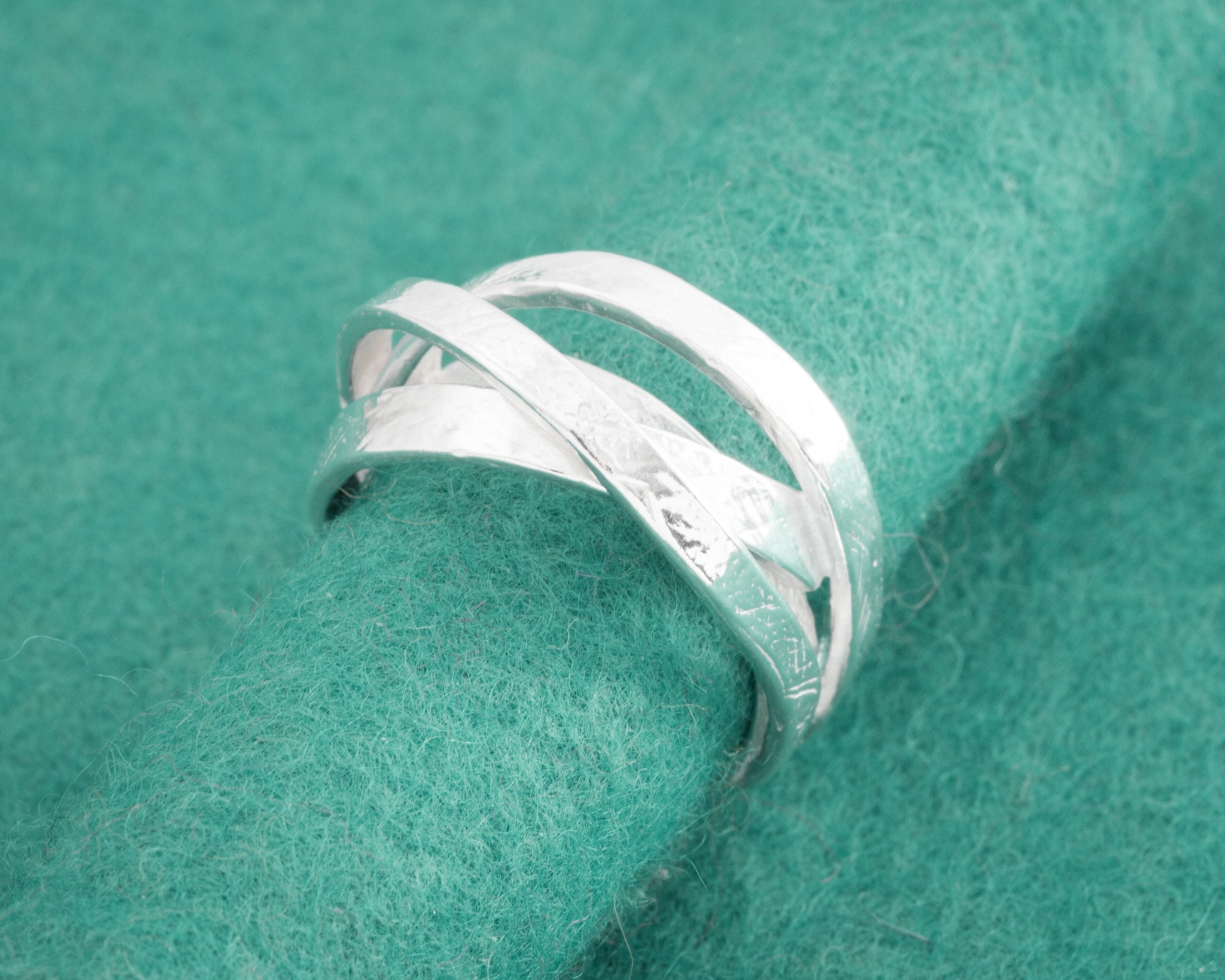 Japanese Silver or Gold Ring - Free Size Ring - Linear Band Design ...