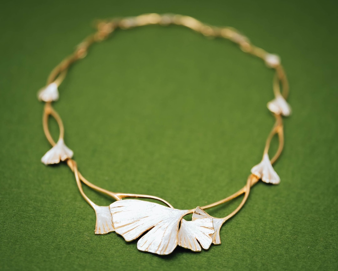 Gingko Necklace - Ginkgo Jewelry - Dress Necklace - Allergy Free - Free ...