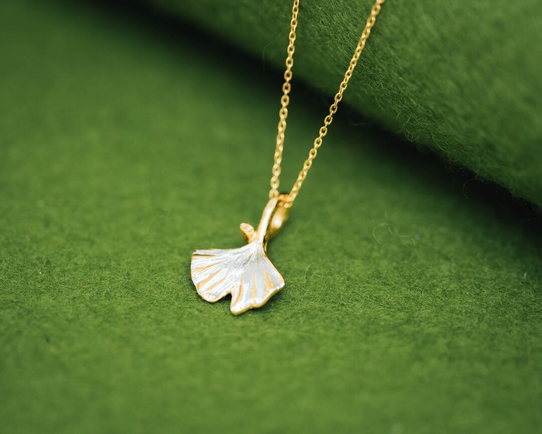 Gingko Leaf - Japanese Jewelry - Pendant Head & Chain - Gingko Jewelry ...