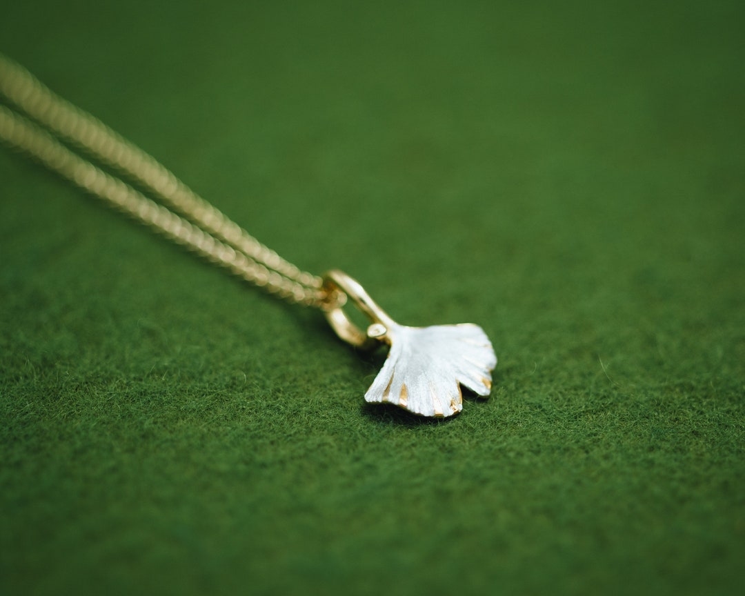 Gingko Leaf Japanese Jewelry Pendant Head & Chain Gingko Jewelry Ginkgo ...