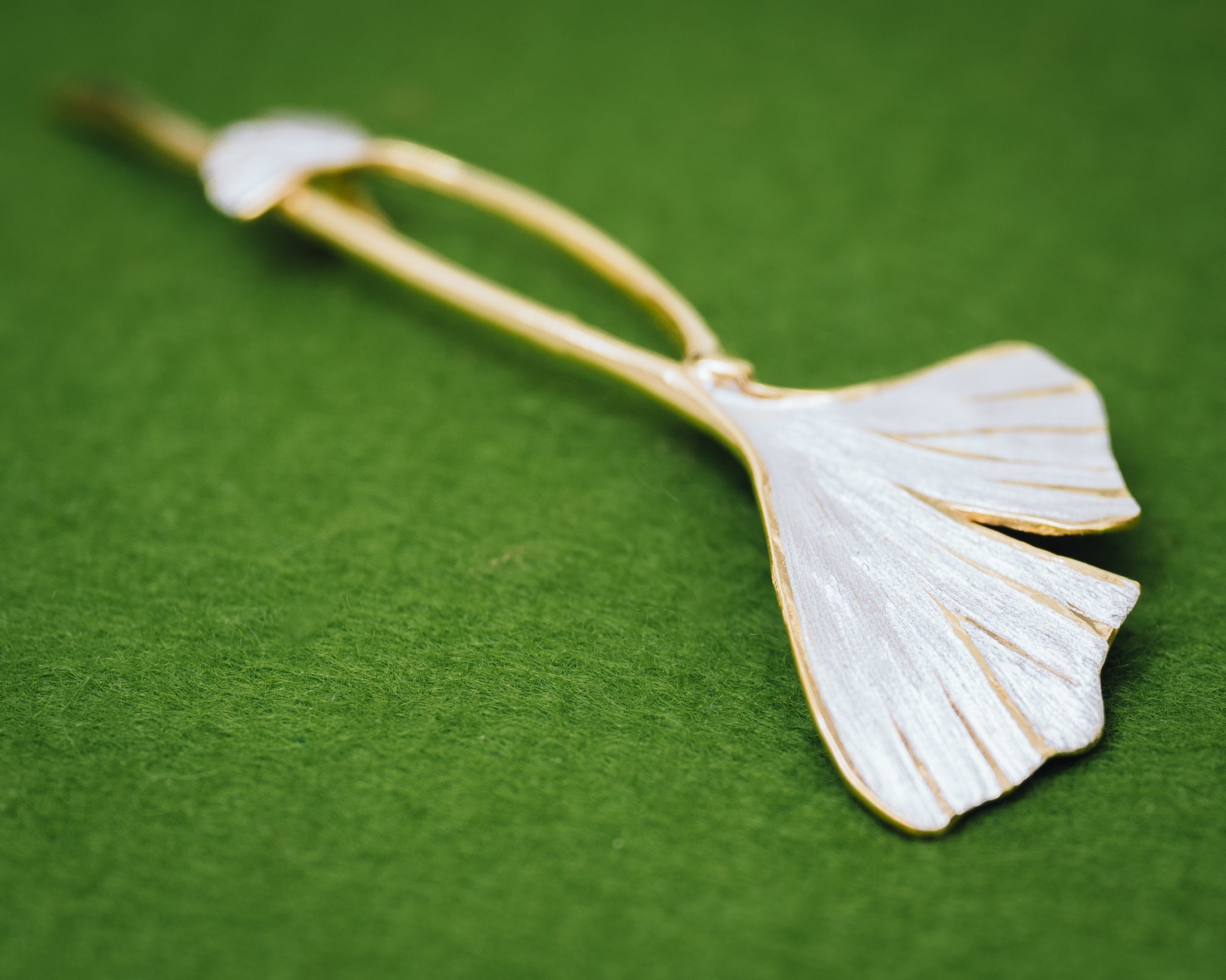 Classic Gingko Leaf Brooch - Ginkgo Jewelry - Gingko Brooch - Japanese ...