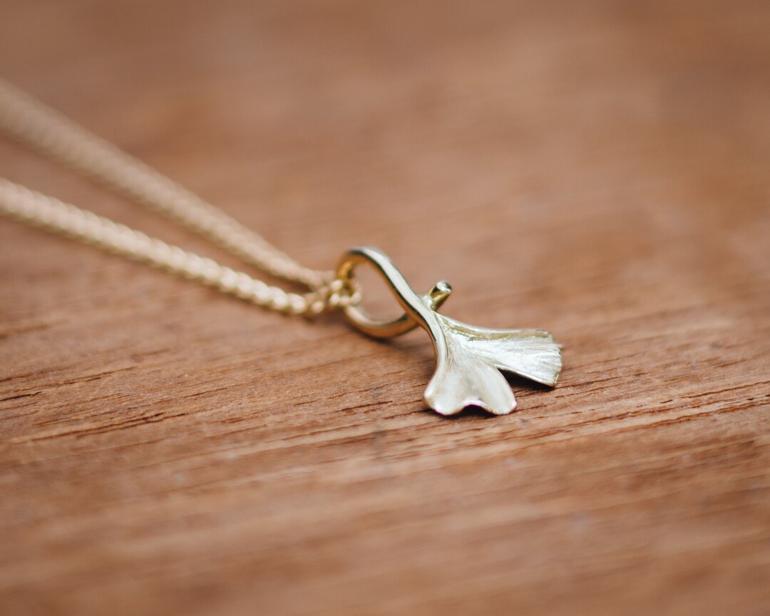 Small 18K Gingko Leaf Ginkgo Japanese Jewelry Gingko Jewelry Autumn ...