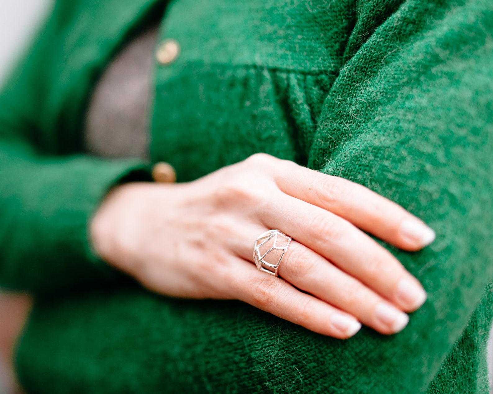 Geometric Ring Japanese Design Linear Design Ring Wabi - Etsy