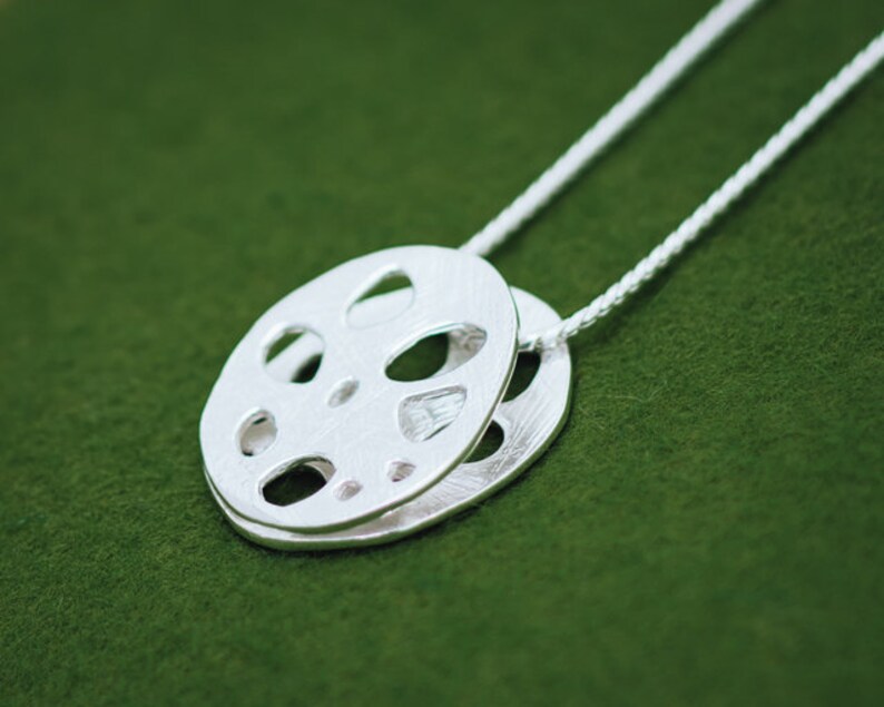 Silver Lotus Root Pendant Asian Vegetable Vegetable - Etsy