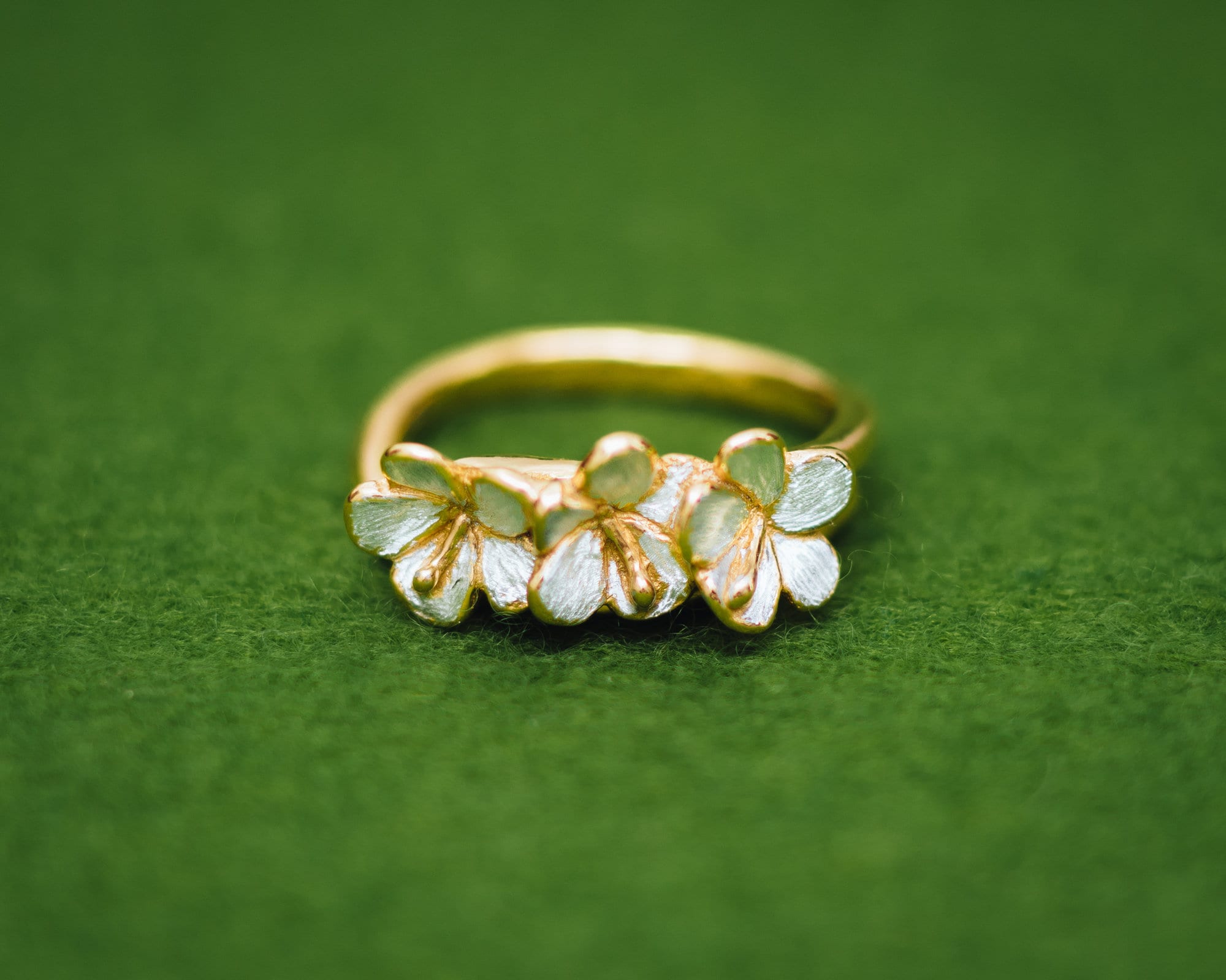 Okinawan Hibiscus Flower Ring - Japanese Design - Gold and Silver ...