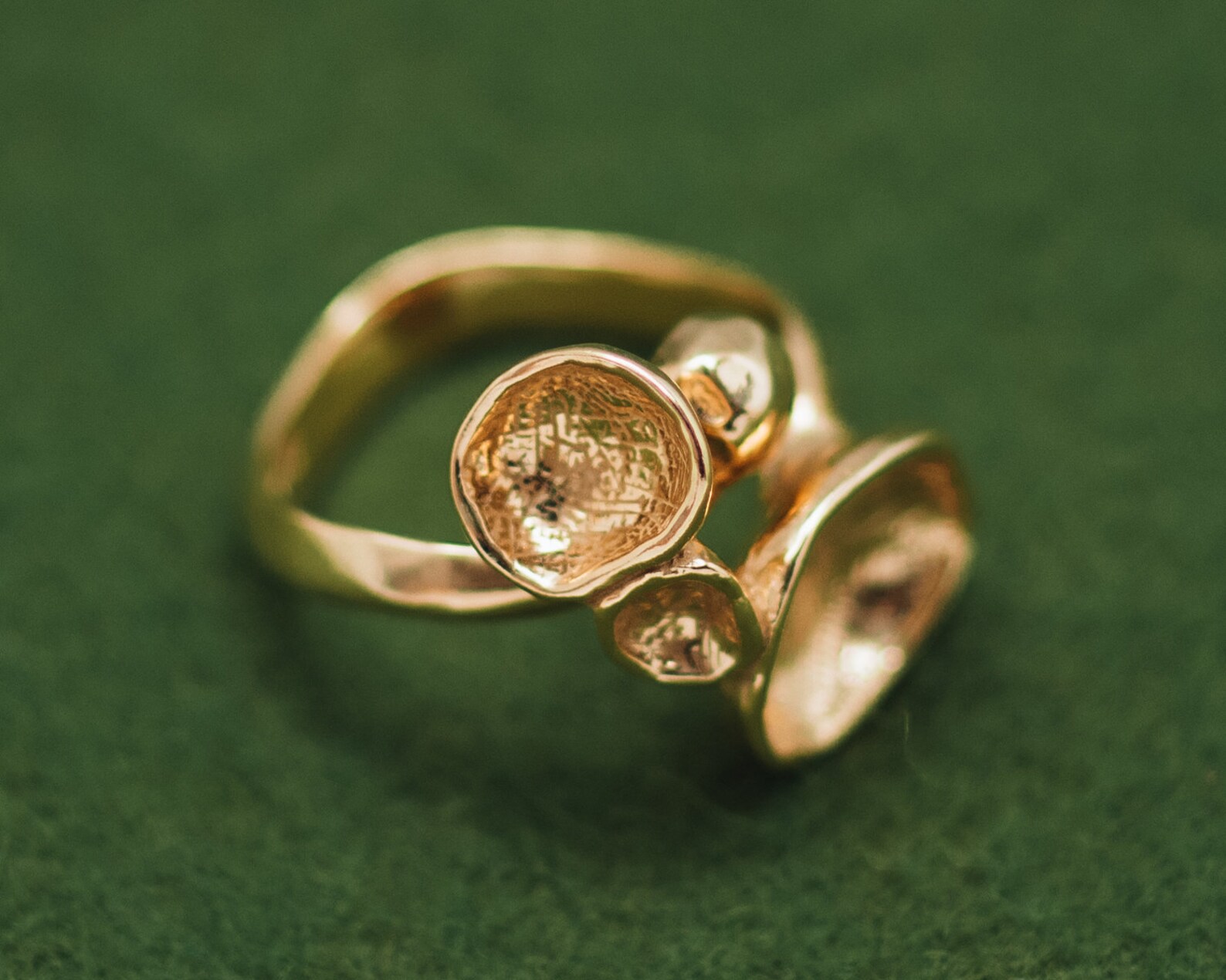 Silver Bubble Ring - Japanese Natural Design - Three Dimensional ...