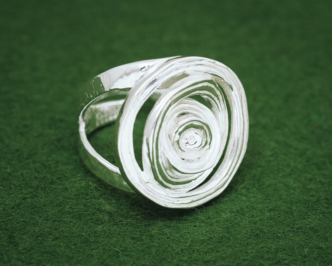 Onion Slice Ring - Onion Rings - Circle Ring - Statement Ring - Organic ...