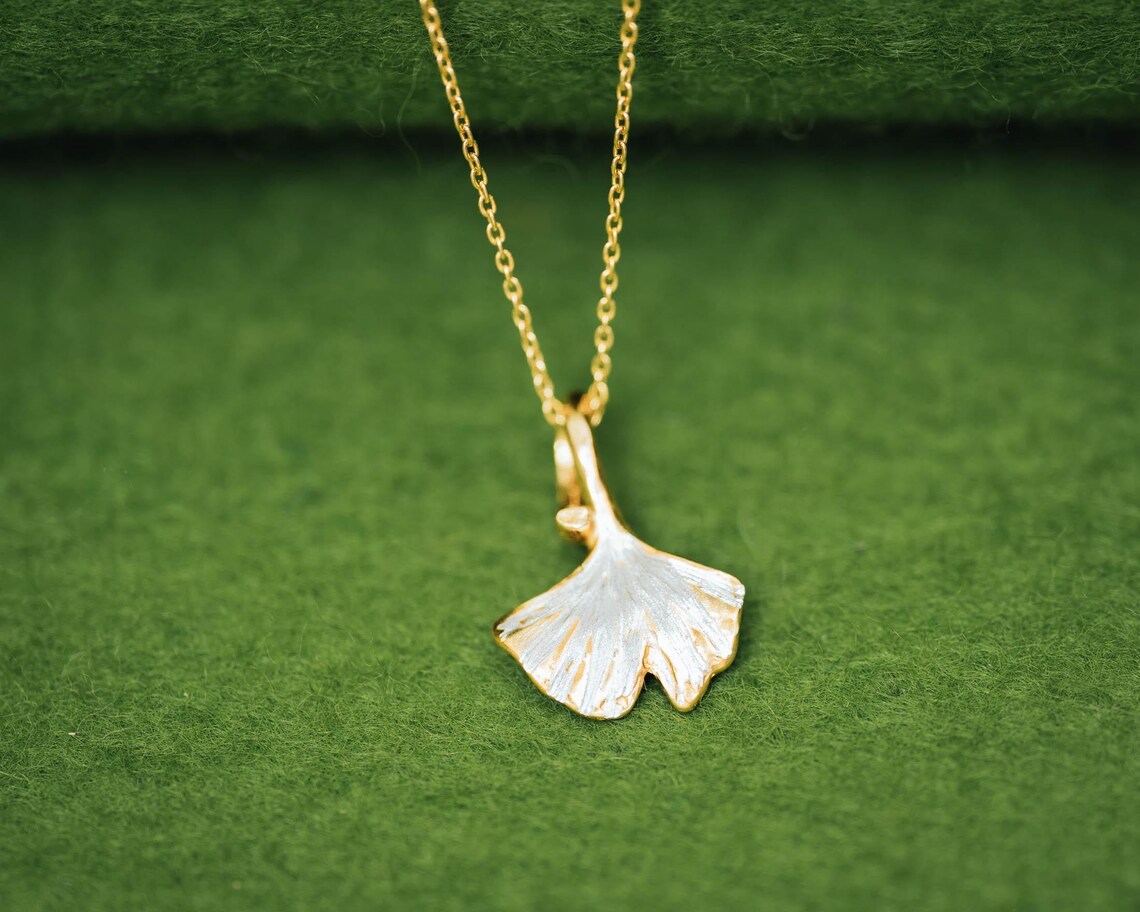 Gingko Leaf - Japanese Jewelry - Pendant Head & Chain - Gingko Jewelry ...