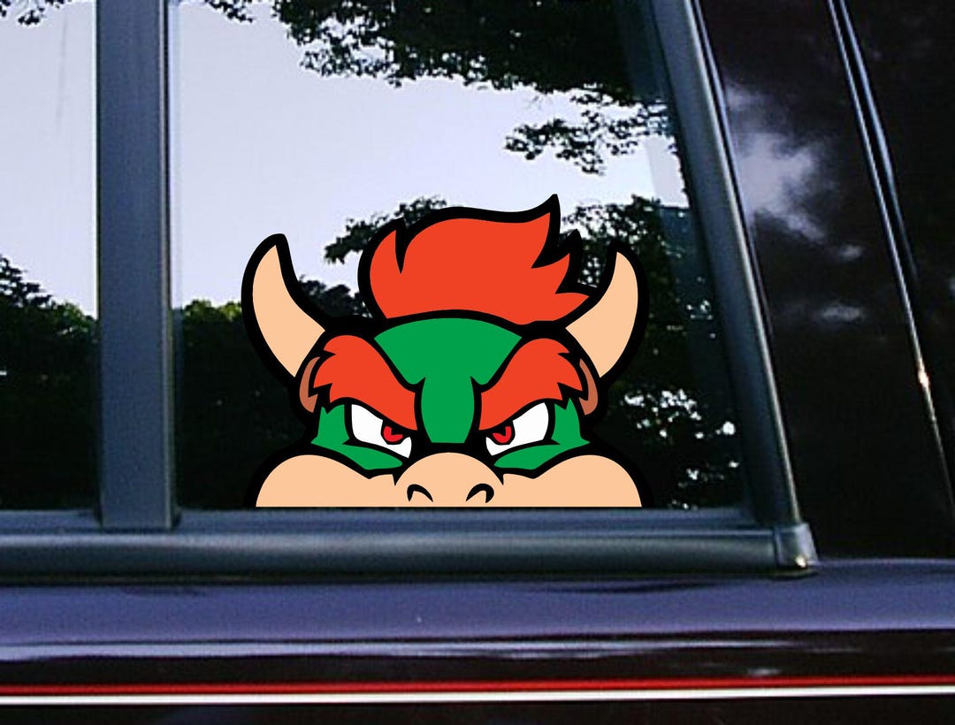 Bowser Peeker Peekabo Peeking Car Decals Video Game Stickers Waterproof ...