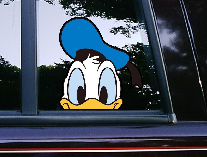 Donald Duck Peekabo Peeking Peeker Car Decals Bumper Waterproof ...