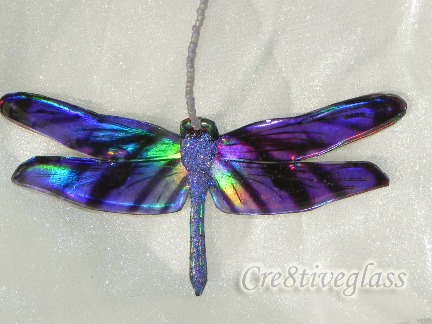 Medium Purple and Black Resin Dragonfly Hanging Wall Décor - Etsy