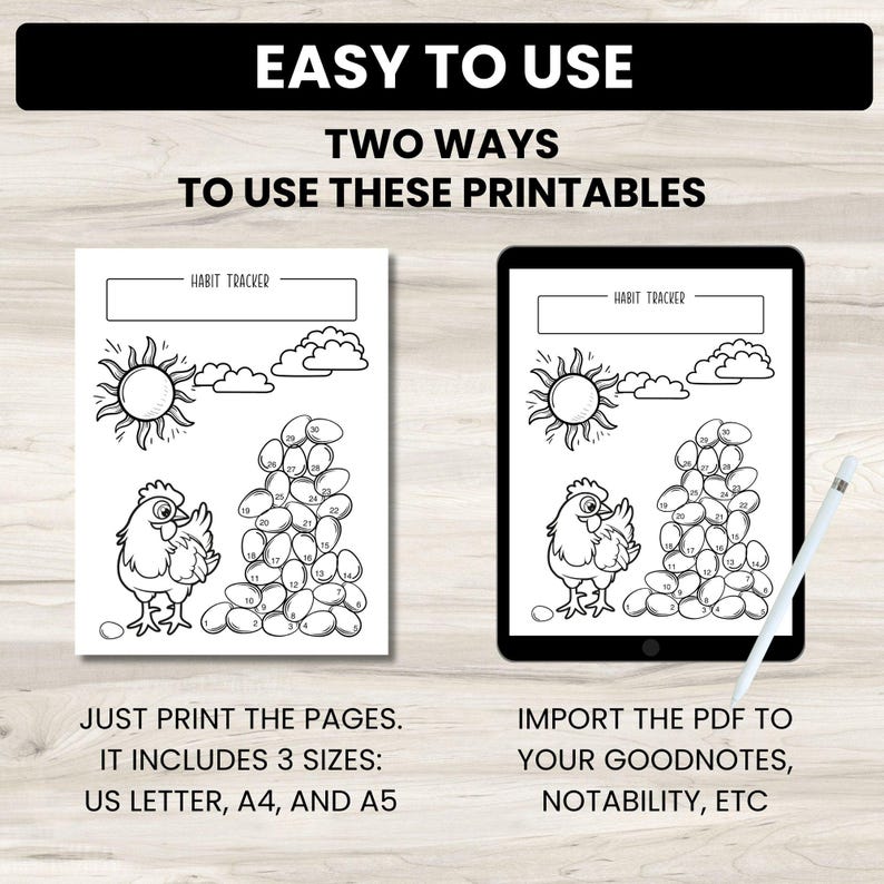 Animal Habit Tracker Printables: Farm & Forest Theme (digital File) - Etsy
