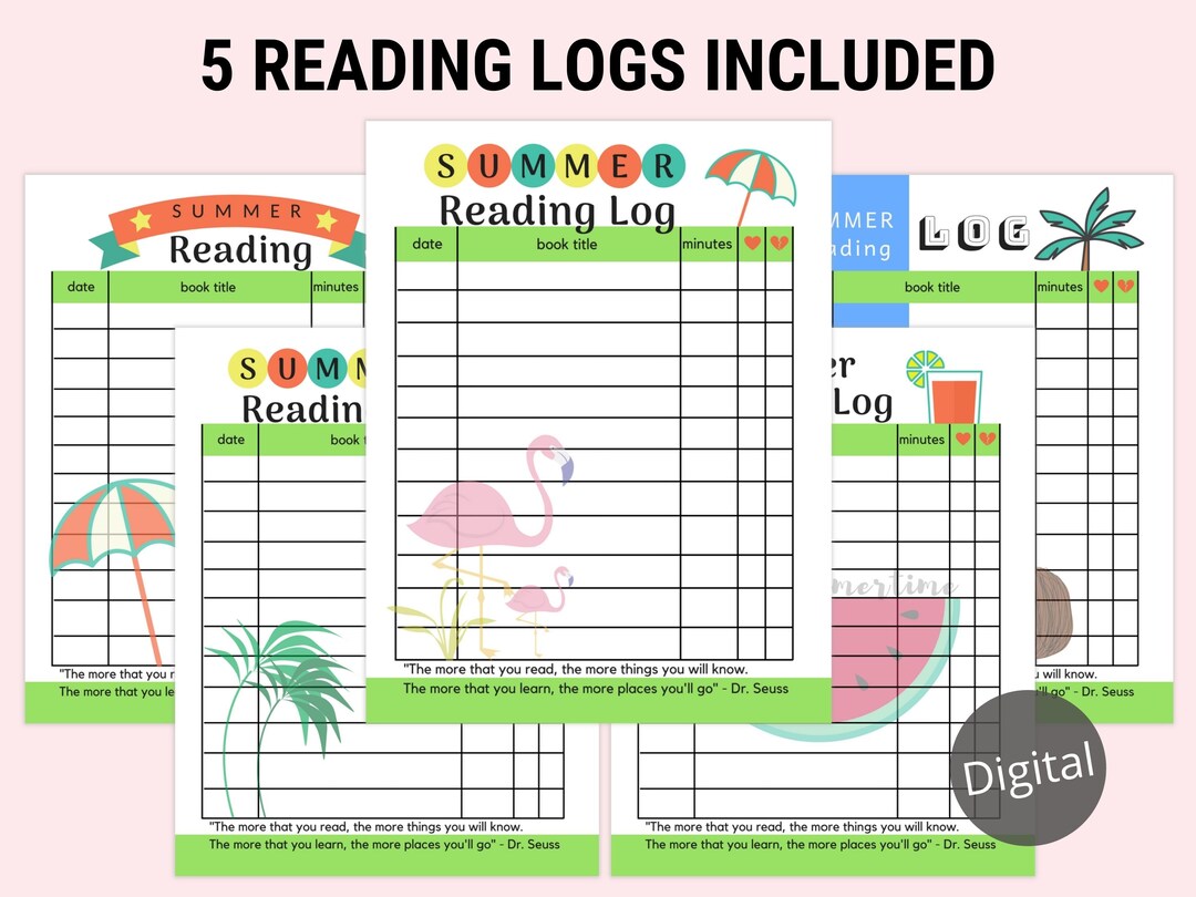 Summer Reading Log Kids Reading Log Summer Reading - Etsy